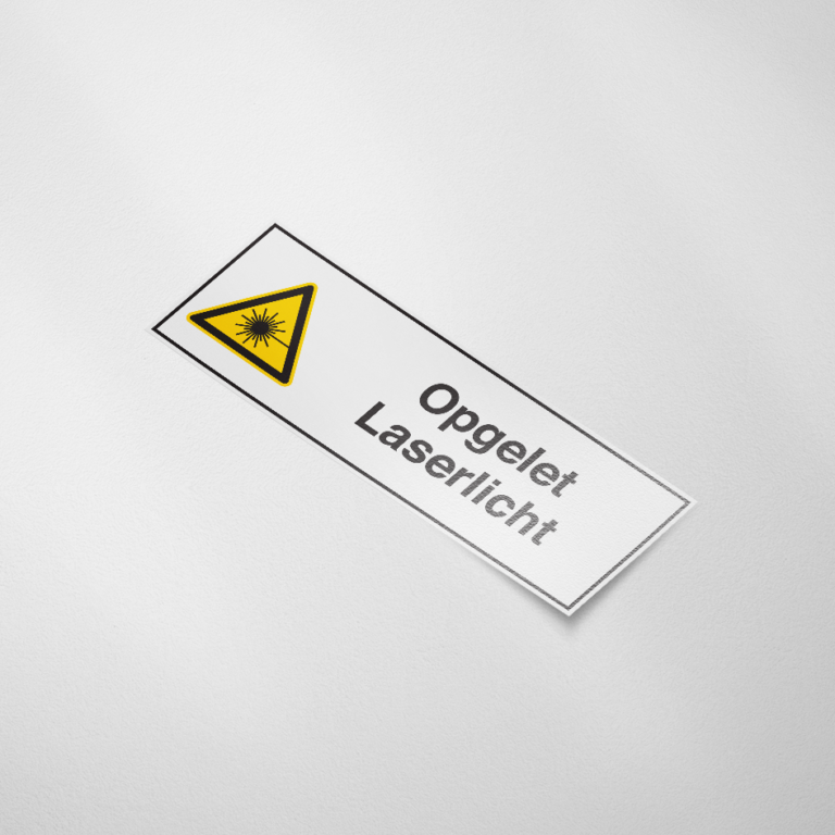 Waarschuwingssticker, Opgelet Laserlicht - Ontwerpstickers
