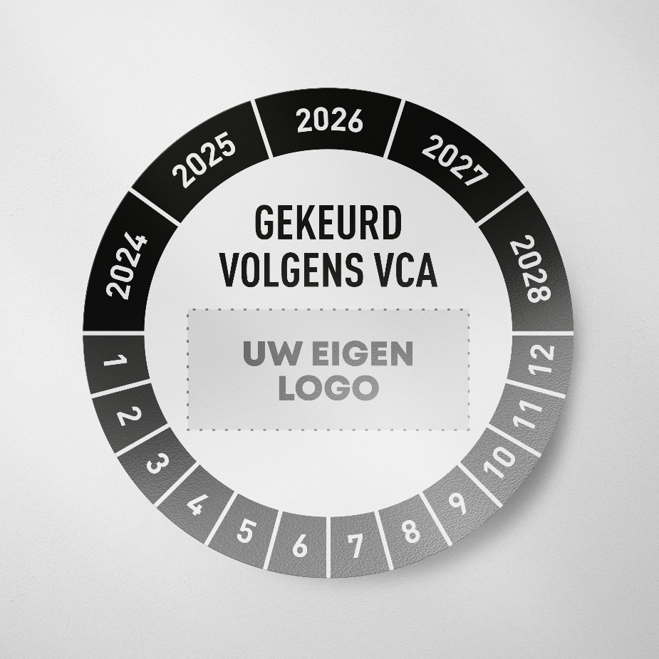 Keuringssticker VCA gekeurd met logo - Ontwerpstickers