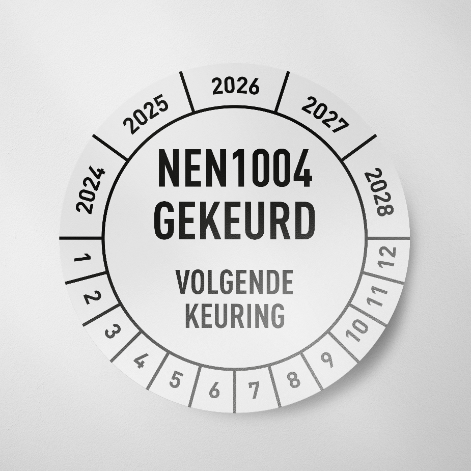 Keuringssticker NEN1004 - Ontwerpstickers