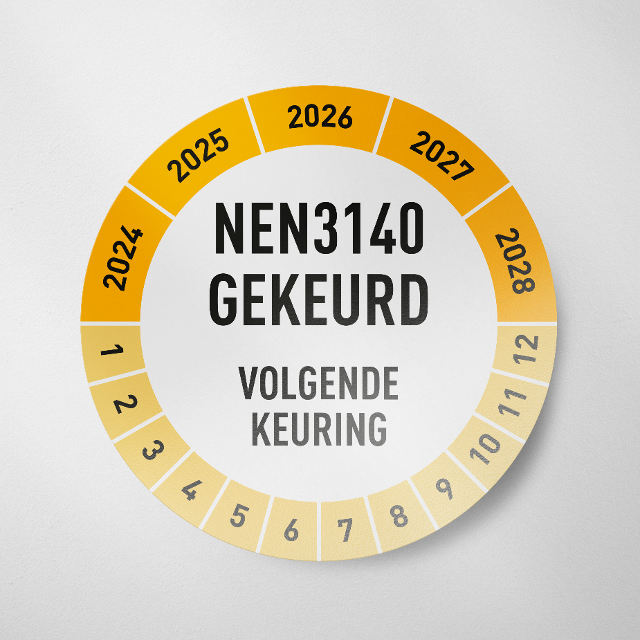 Keuringssticker NEN3140 - Ontwerpstickers