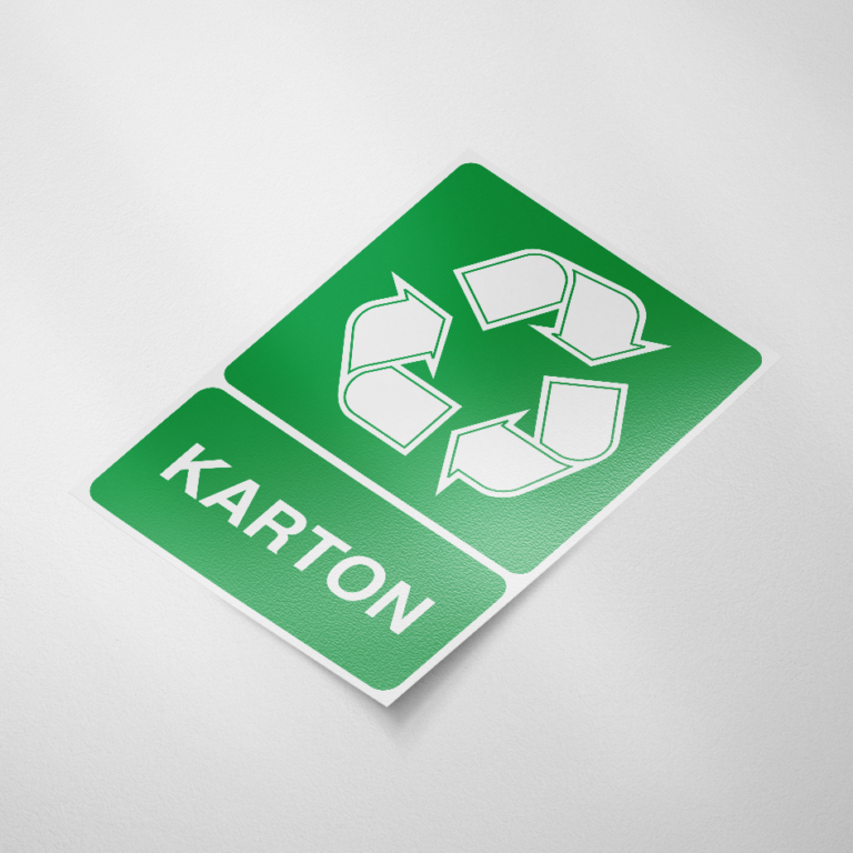 Signalisatie sticker, Karton - Ontwerpstickers