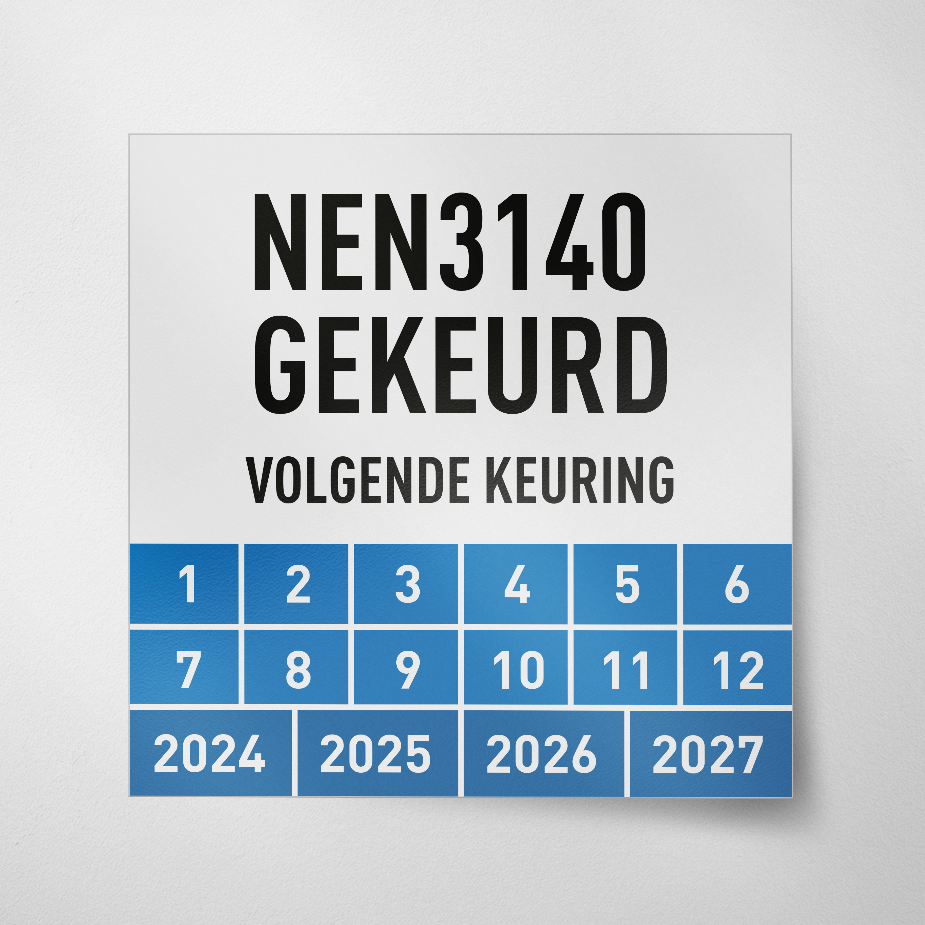 Keuringssticker NEN3140 - Ontwerpstickers